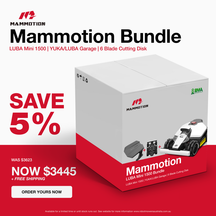 Mammotion LUBA Mini 1500 Garage & Mow Kit - Robot Mowers Australia