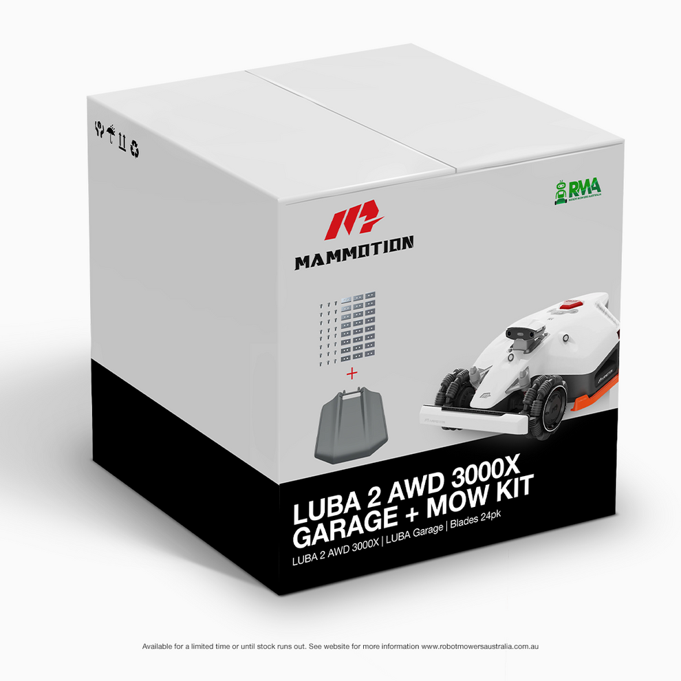 Mammotion LUBA 2 AWD 3000X Garage & Mow Kit - Robot Mowers Australia